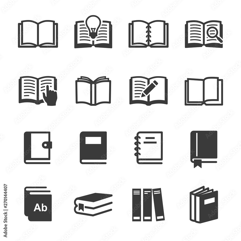 book icon set vector image Stock Vector | Adobe Stock