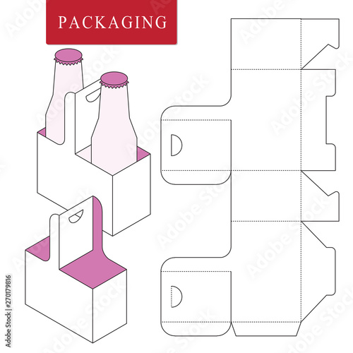 Packaging for can bottle.Vector Illustration of Box.Package Template ...