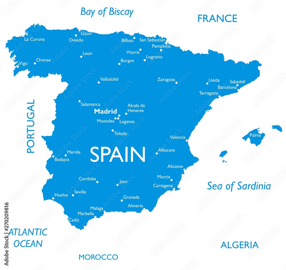 Spanish Settlement Cities Map
