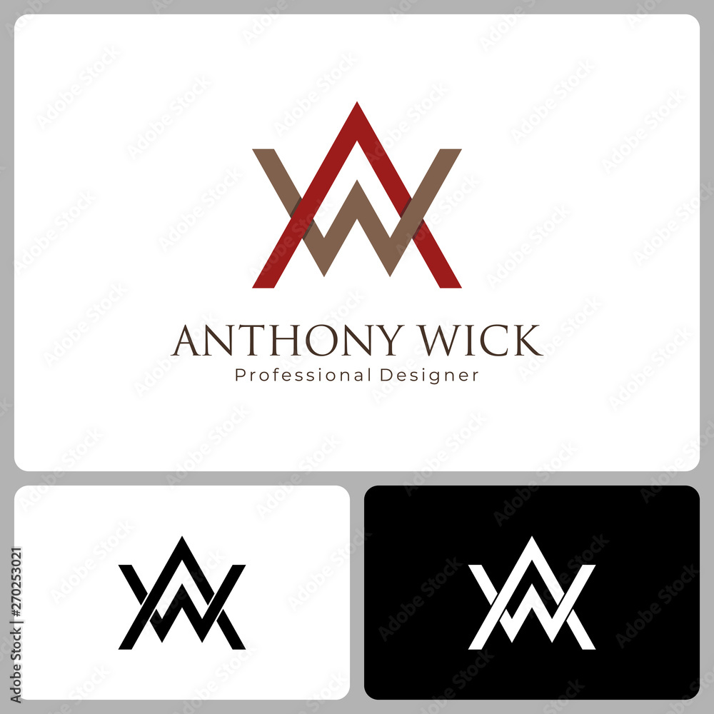 Letter AW Logo Usable For Business Card, Branding , Graphic Resources ...