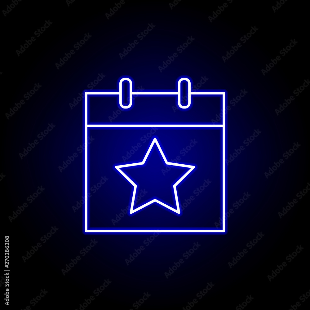 Elections day icon in neon style. Signs and symbols can be used for web ...