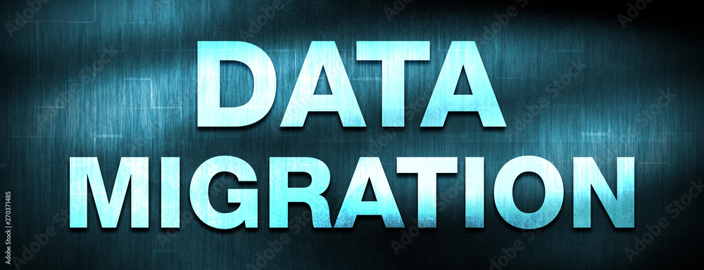 Data Migration abstract blue banner background Stock Illustration ...