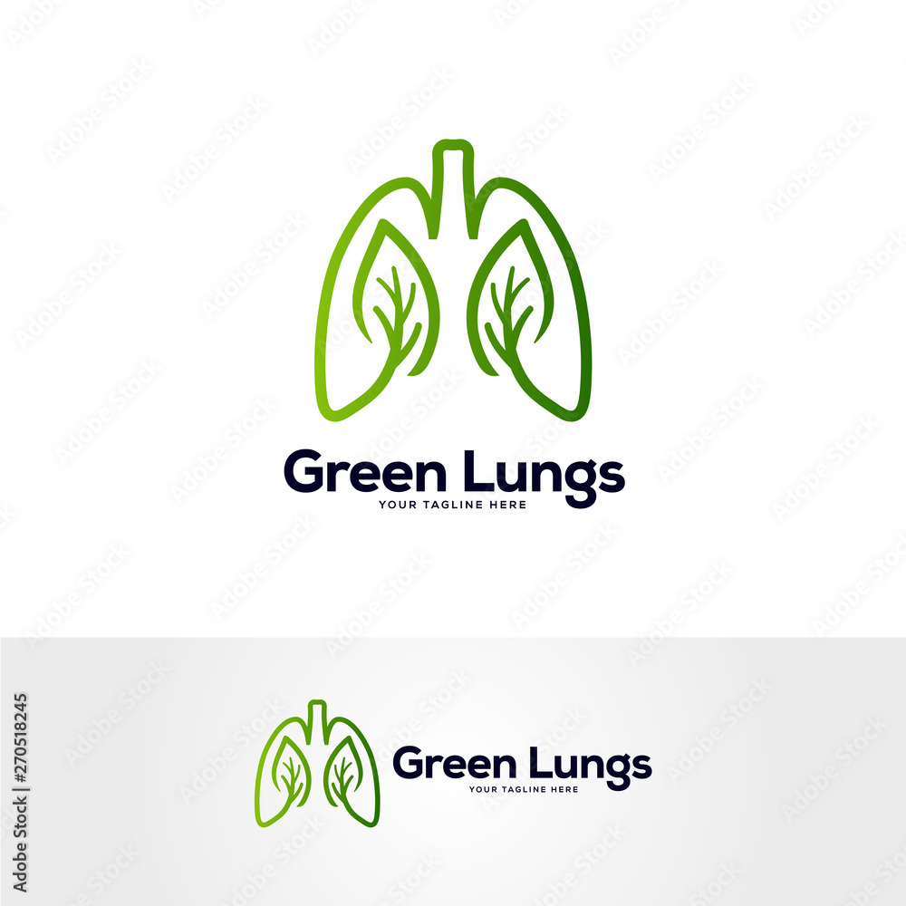 healthy lungs logo designs template, respiratory system logo designs ...