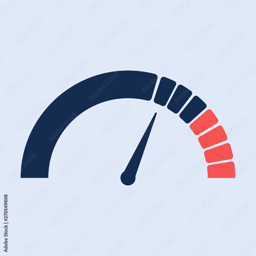 Speedometer icon. New trendy speedometer graphic for web, logo, app ui ...