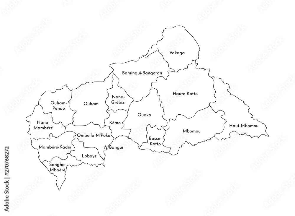 Vector isolated illustration of simplified administrative map of ...