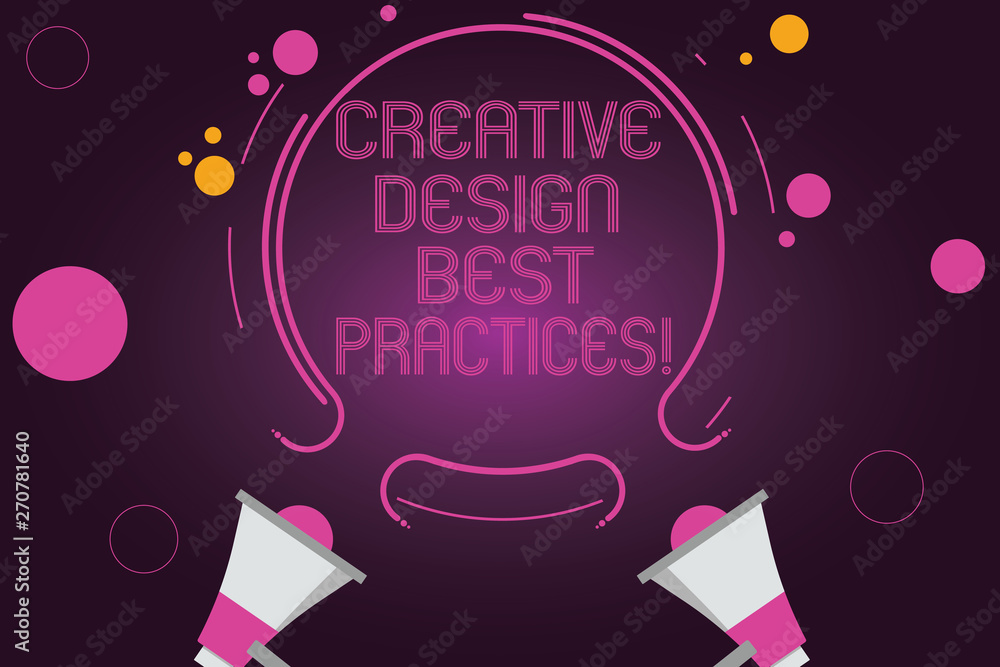 Word writing text Creative Design Best Practices. Business concept for ...