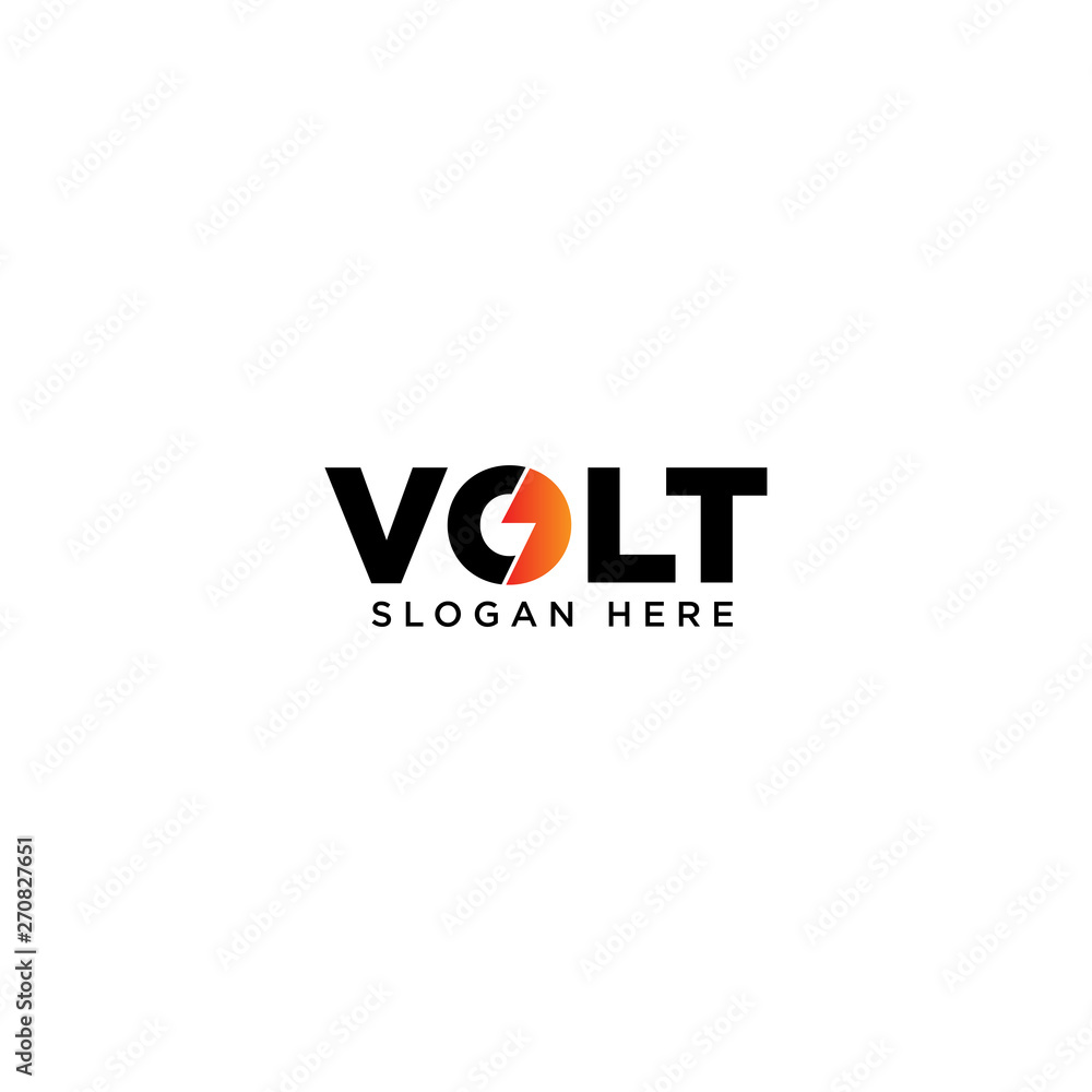 Creative Volt Logo Design Vector Stock Vector | Adobe Stock