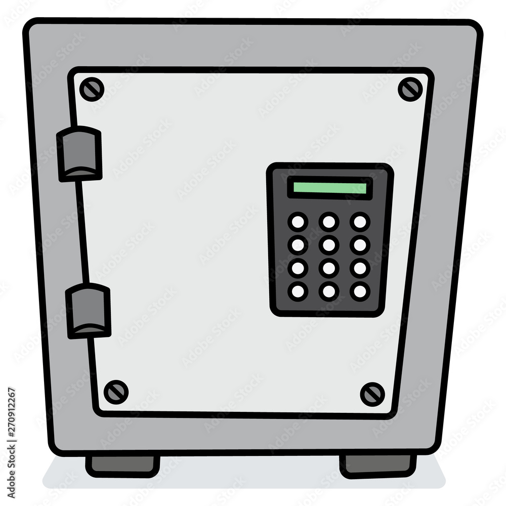 Safe box / cartoon vector and illustration, isolated on white ...