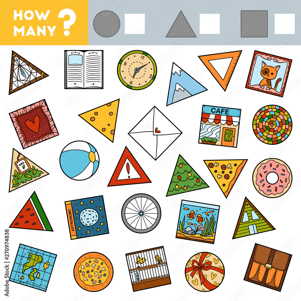 Counting Game for Children. Educational a mathematical game. Count how ...