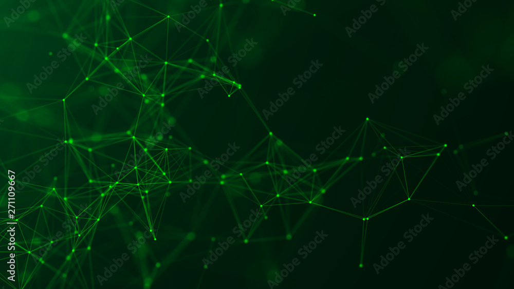 Abstract Green Digital Background Big Data Visualization Science 0840