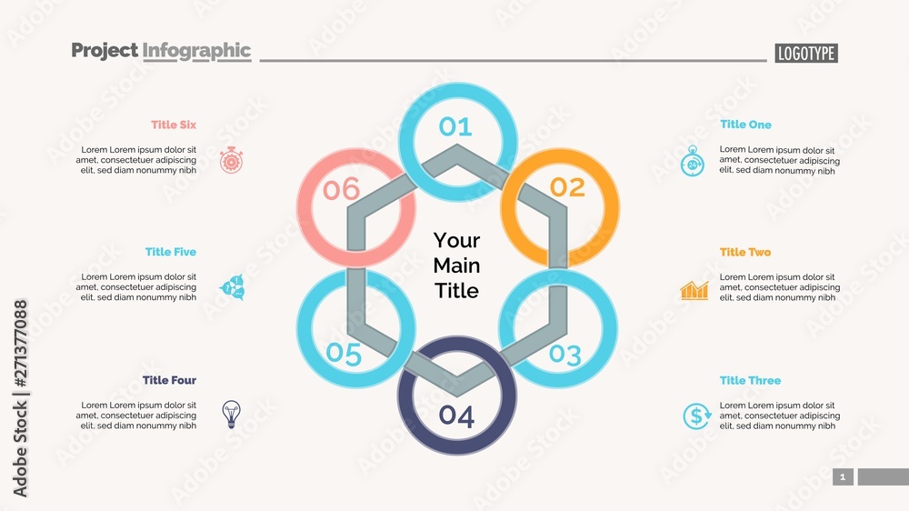 Hexagon diagram. Process chart, cycle graph, layout. Creative concept ...