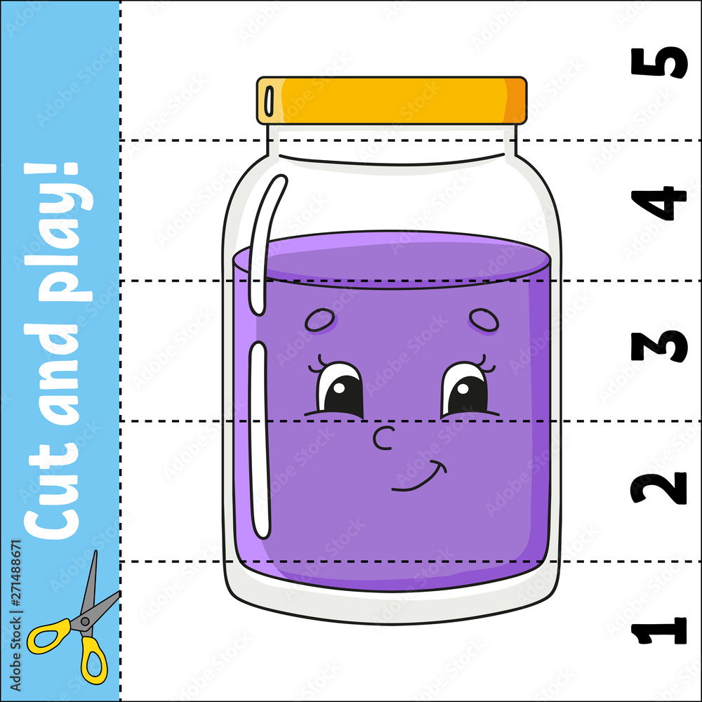 Vector de Stock Learning numbers. Cut and play. Education developing ...