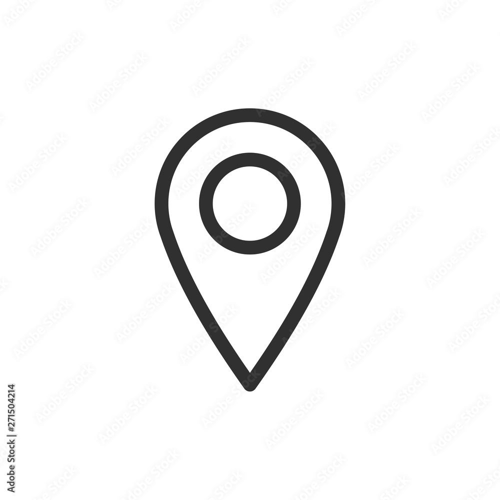 Thin line google map. Pin point logo vector illustration. Gps pointer ...
