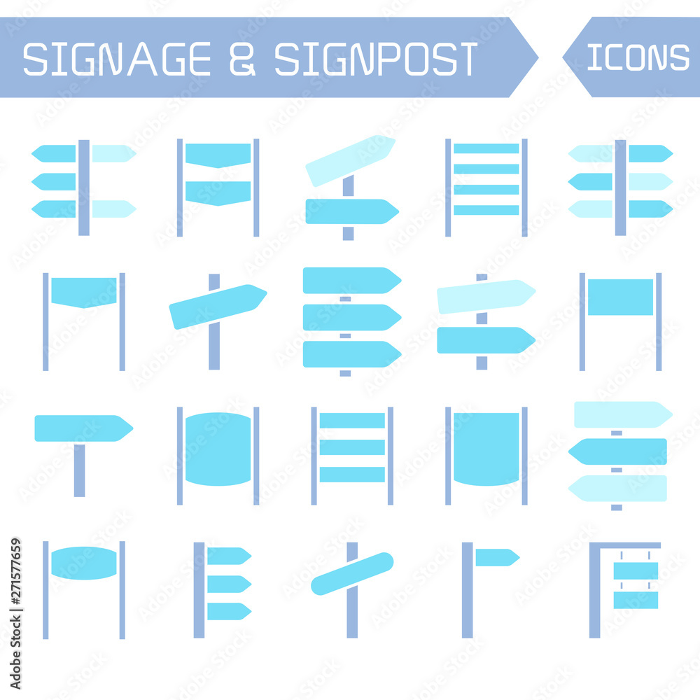 signage and signpost icons Stock Vector | Adobe Stock