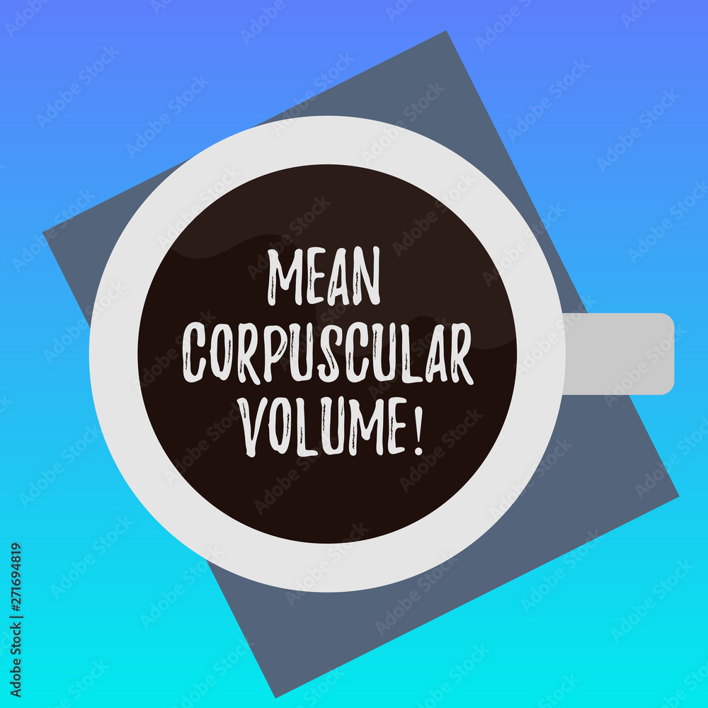 Illustration Stock Handwriting text writing Mean Corpuscular Volume ...