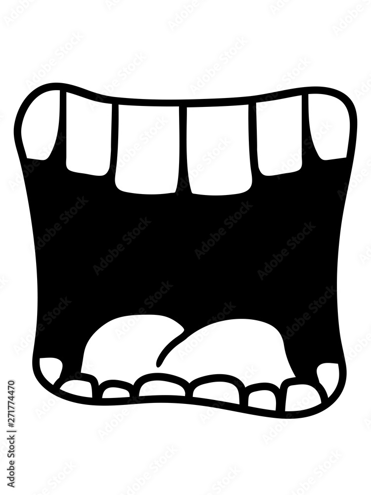 Illustration Stock cartoon schreien mund großes maul brüllen comic ...