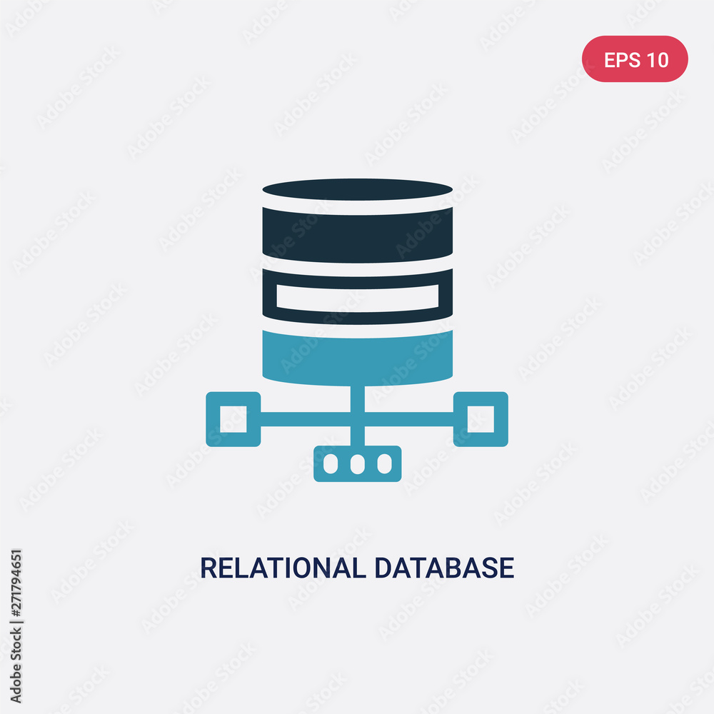 Image vectorielle Stock two color relational database management system ...