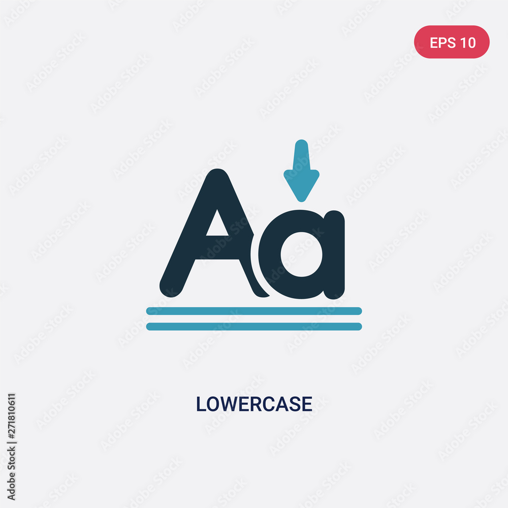 two color lowercase vector icon from user interface concept. isolated ...