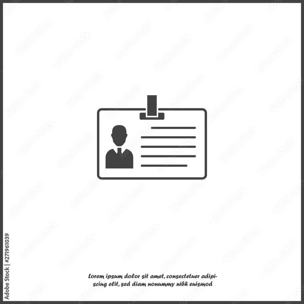Vector icon person card, customer card. Vector illustration of a ...