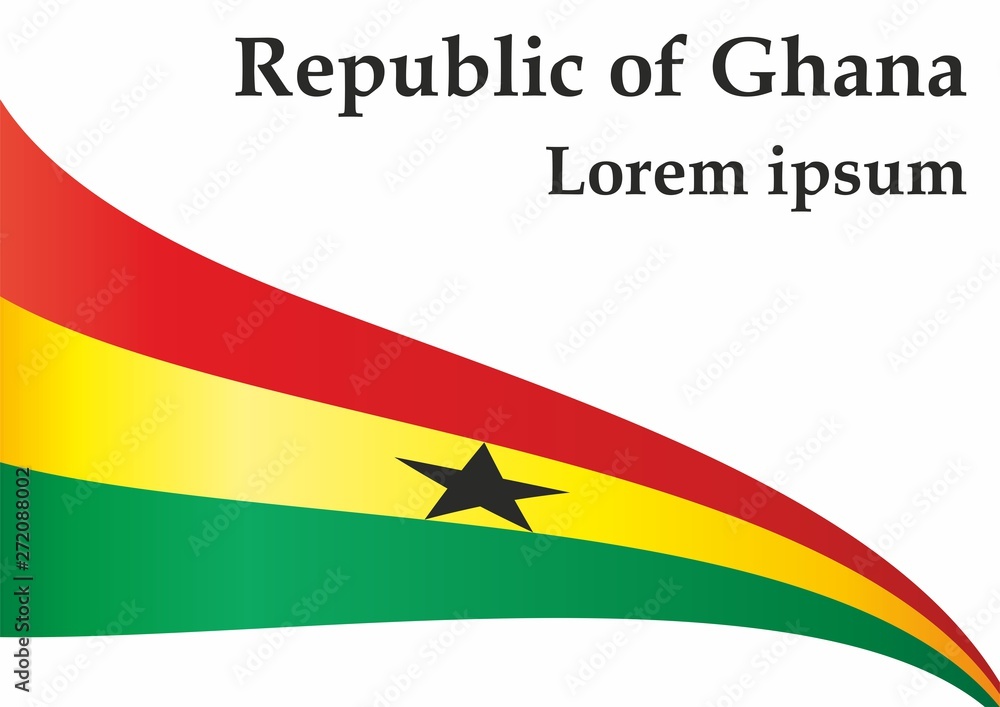 Flag of Ghana, Republic of Ghana. Template for award design, an ...