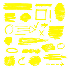 Yellow Scribble Circles Free Stock Photo - Public Domain Pictures