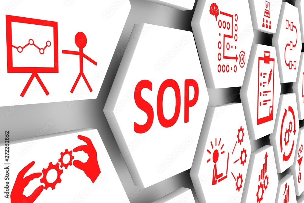 SOP concept cell background 3d illustration Stock Illustration | Adobe ...
