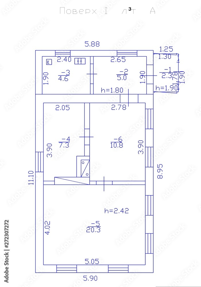 2d floor plan. Black&white floor plan. Floorplan Stock Illustration ...