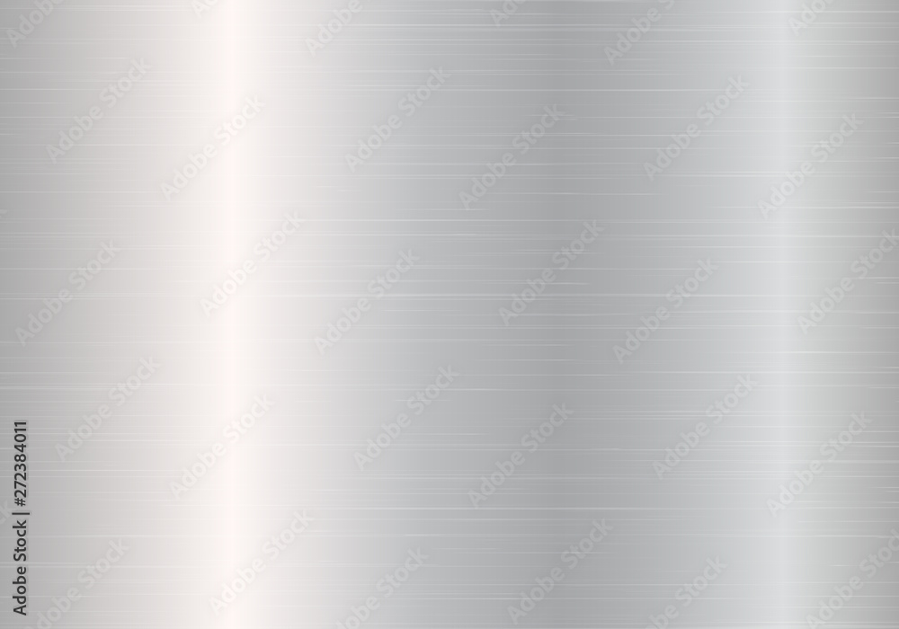 Chrome background with metal texture. Vector illustration with light ...