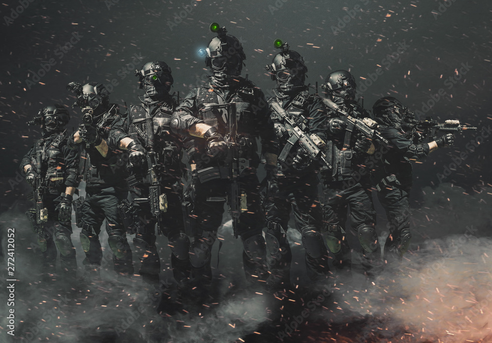 special forces soldier police, swat team member Stock Photo | Adobe Stock