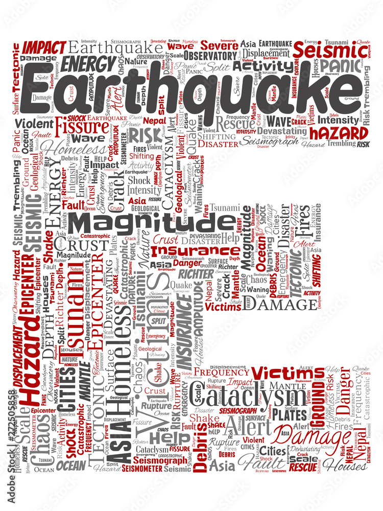Vector de Stock Vector conceptual earthquake activity letter font E red ...