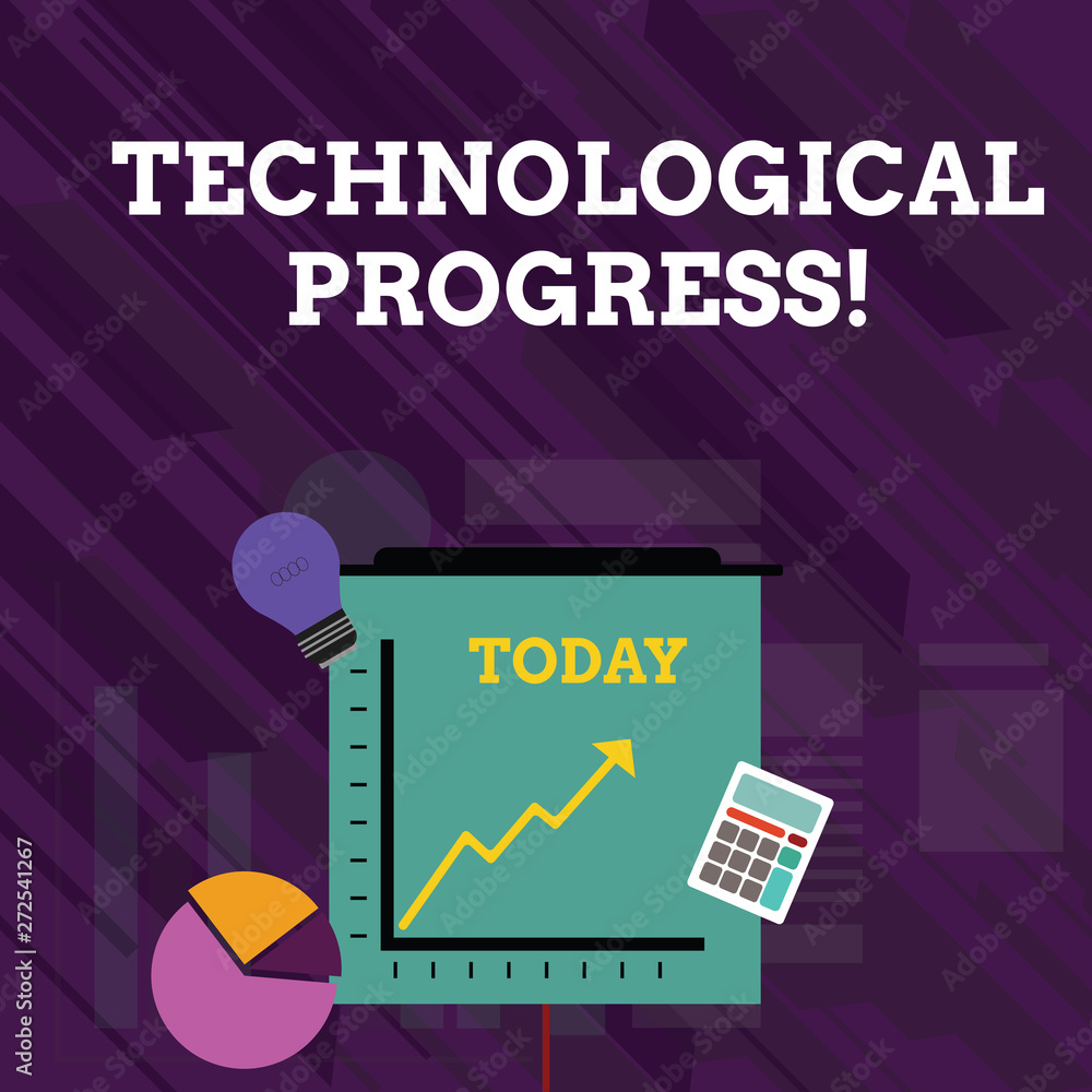 Conceptual hand writing showing Technological Progress. Concept meaning ...