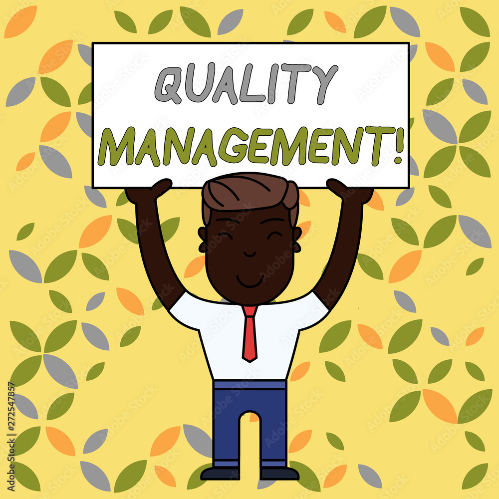 Writing note showing Quality Management. Business concept for Maintain ...