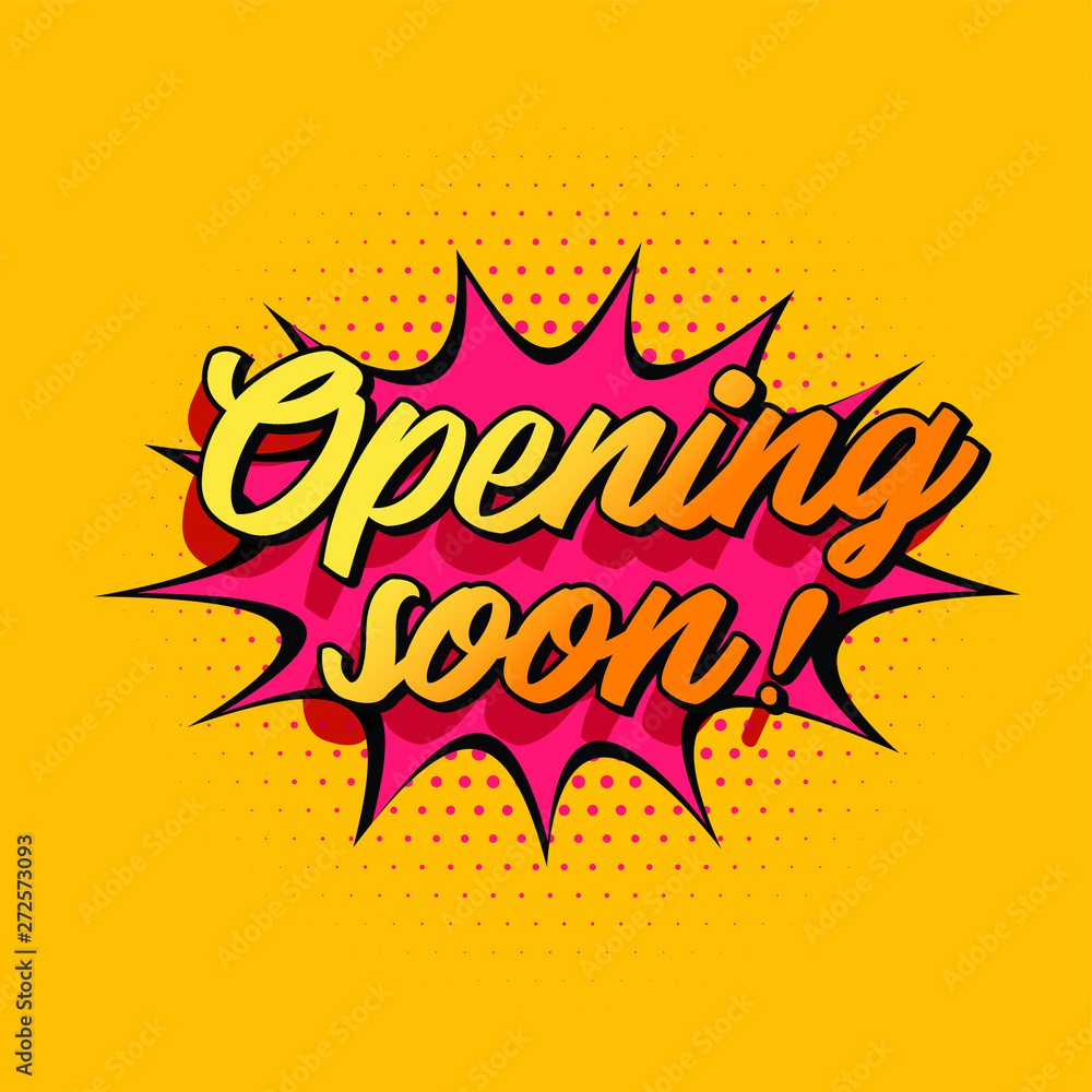 Opening soon poster , flyer template Stock Vector | Adobe Stock