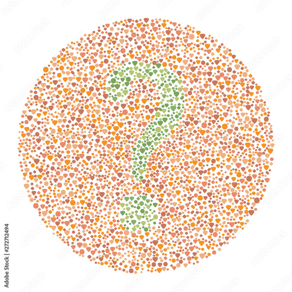 Daltonism Ishihara Test Red and Green Question Mark Stock Vector ...