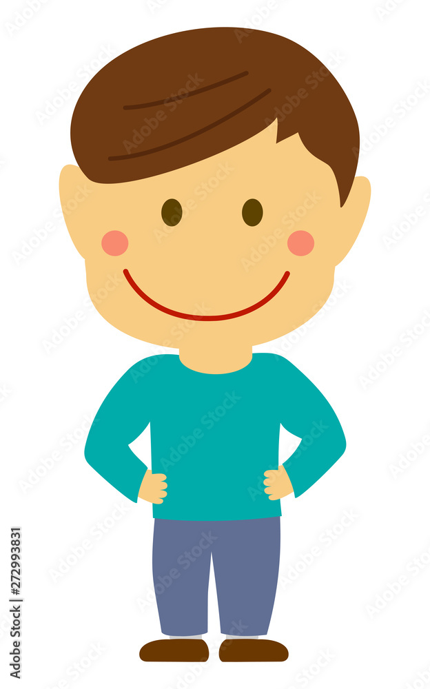 Cartoon deformed male person vector illustration ( Japanese, Asian ...