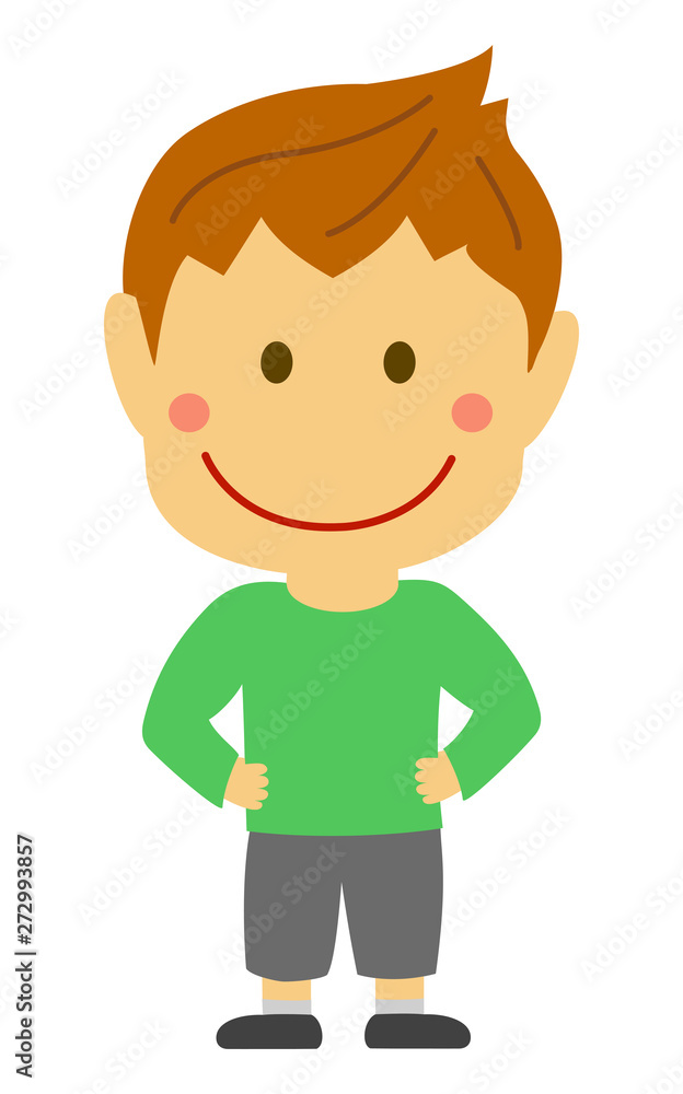 Cartoon deformed male person vector illustration ( boy,kids,teenager ...