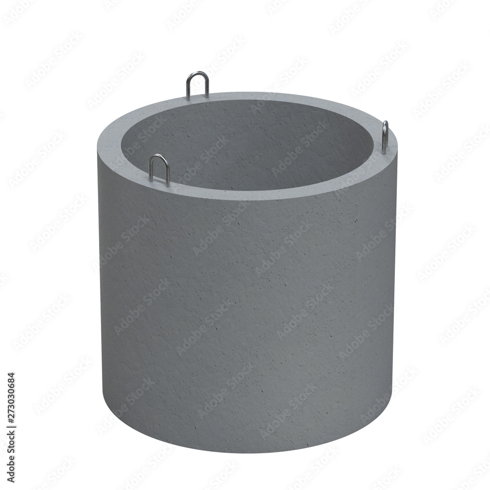 Reinforced concrete ring for a well. Concrete product. Blank for ...