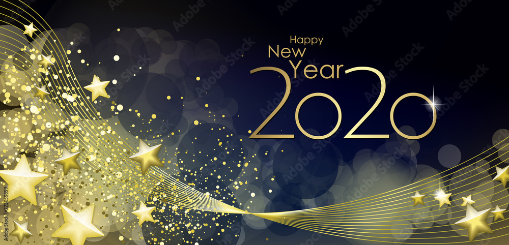 Happy New year 2020 Stock Vector | Adobe Stock