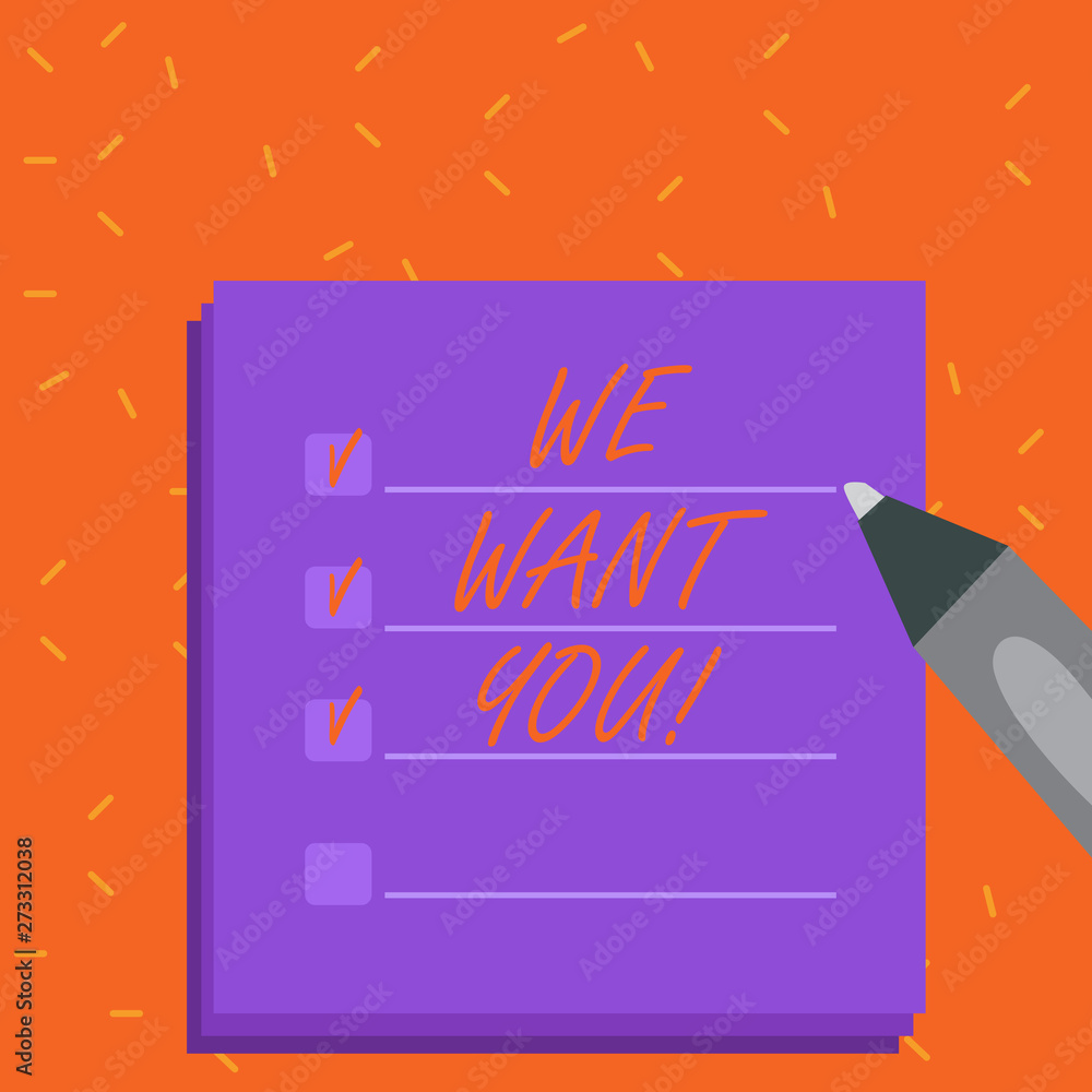 Word writing text We Want You. Business concept for Employee Help ...