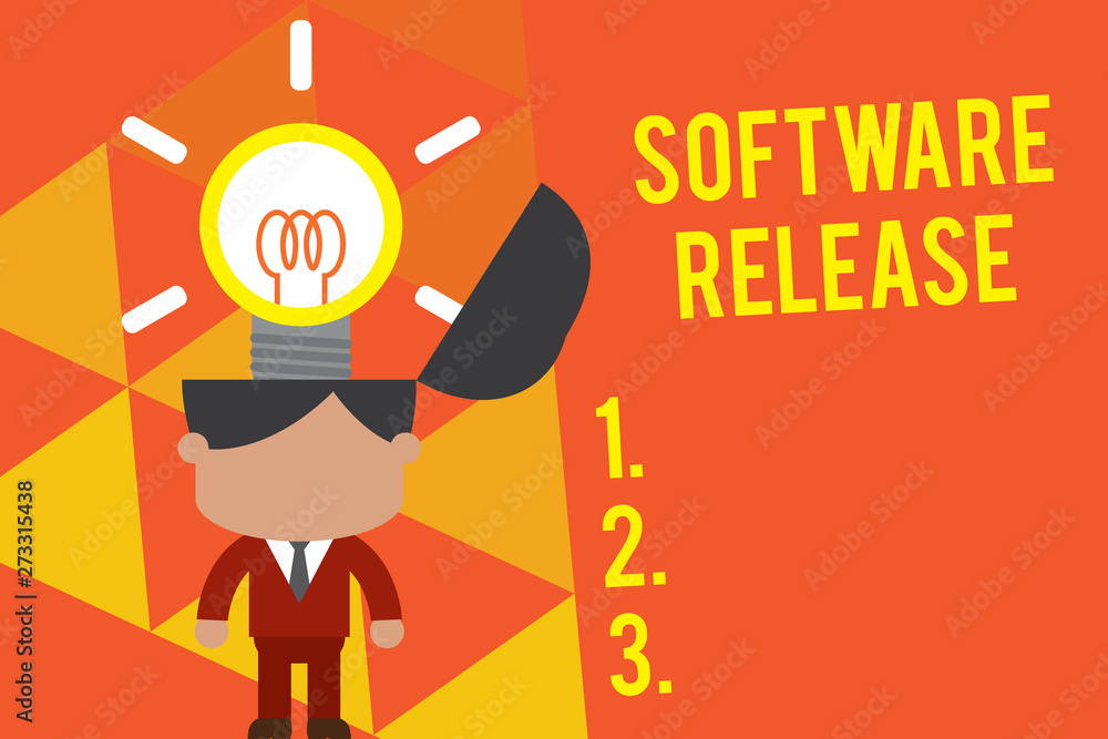 Handwriting text Software Release. Conceptual photo sum of stages of ...