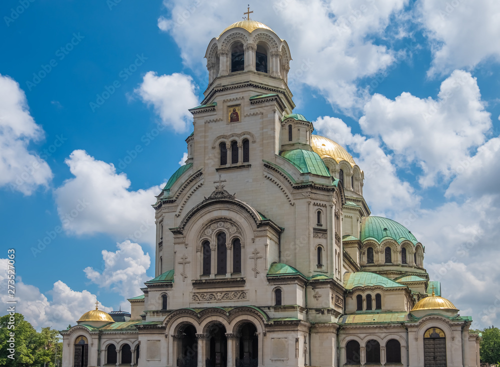 Exterior of St. Alexander Nevsky Cathedral, 1882-1912, neo-byzantine style, Bulgarian Orthodox ...