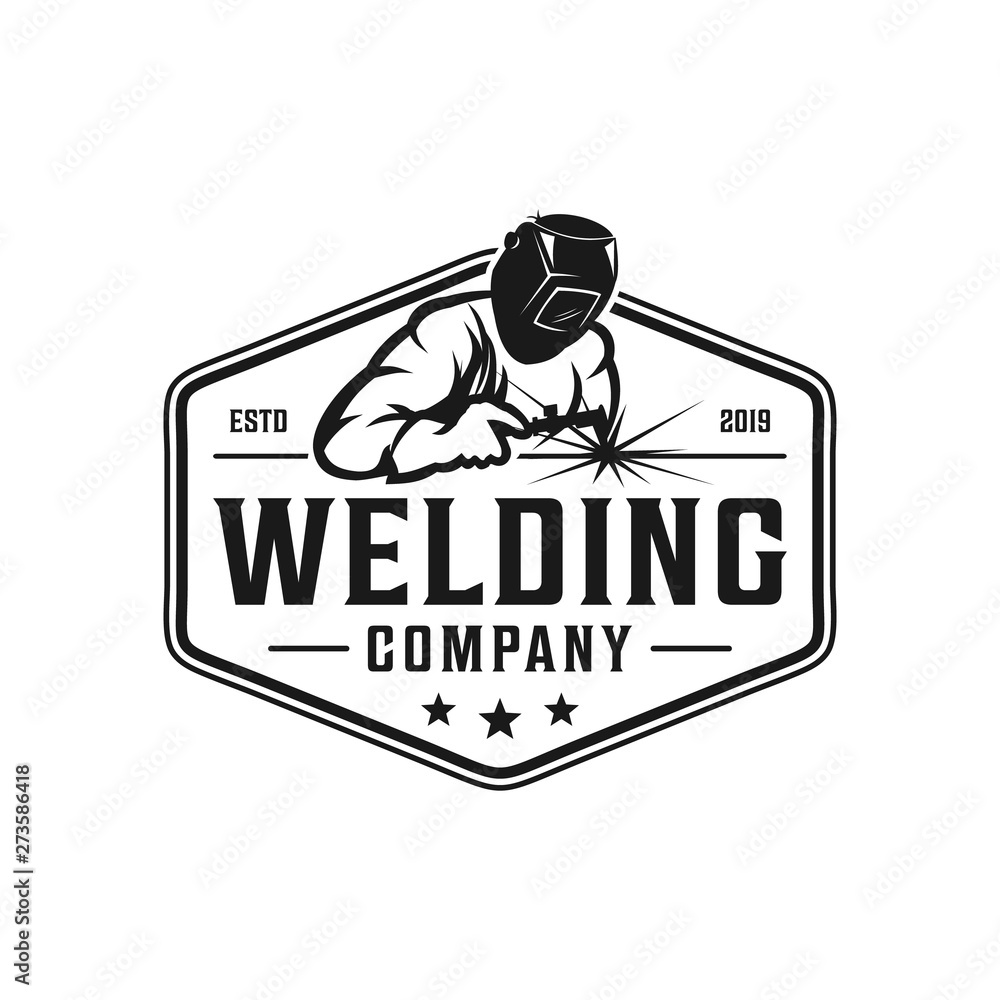 Welding company logo design Stock Vector | Adobe Stock