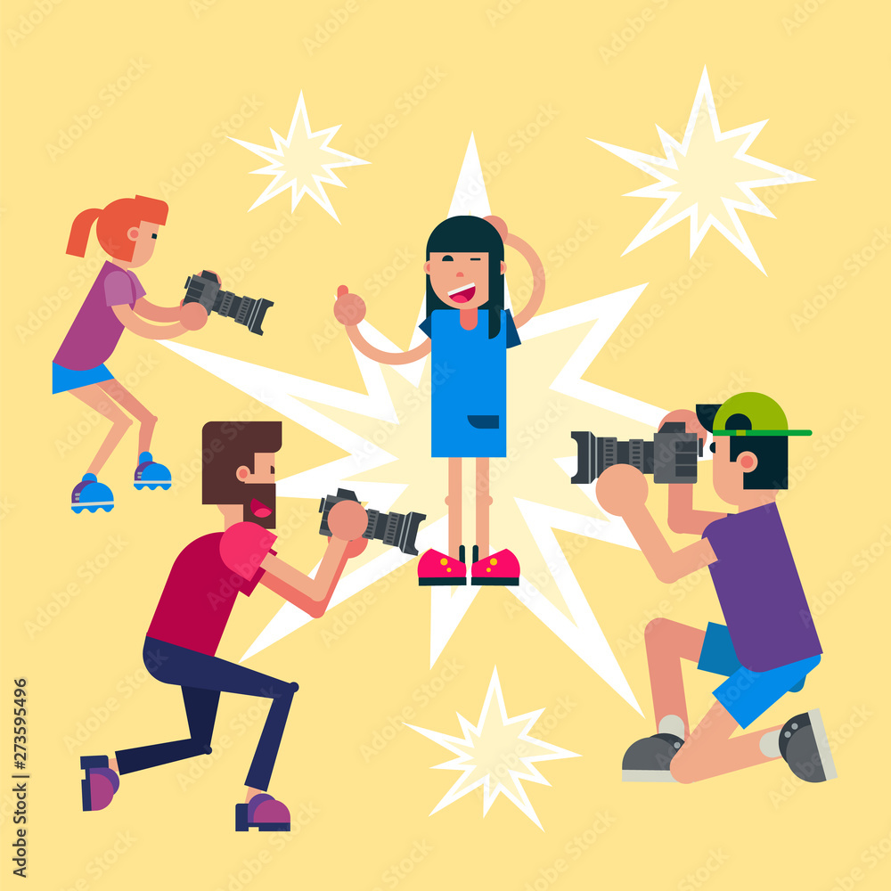 Proffecional photographers shooting model in studio at different angles ...