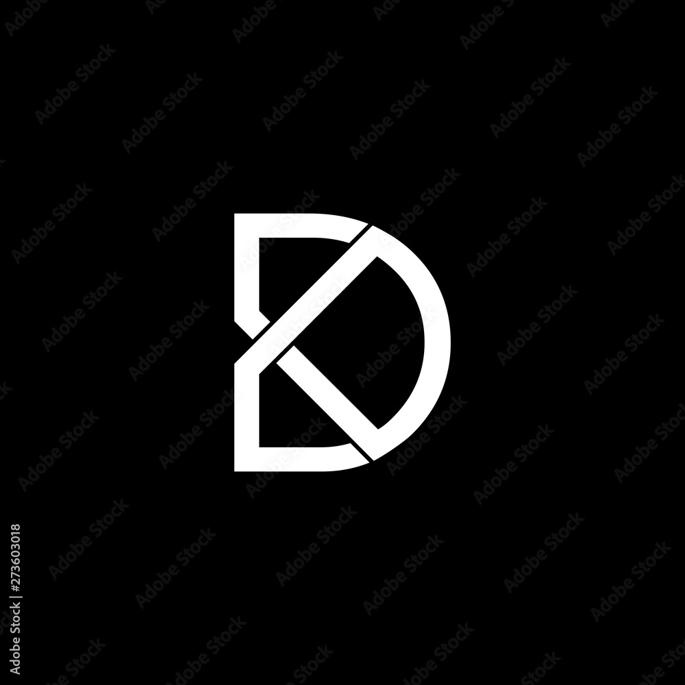 letter dk simple linked line logo vector Stock Vector | Adobe Stock