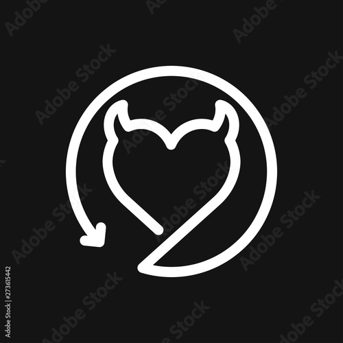 Erotic vector icon for adult only content, flat illustration Stock ...