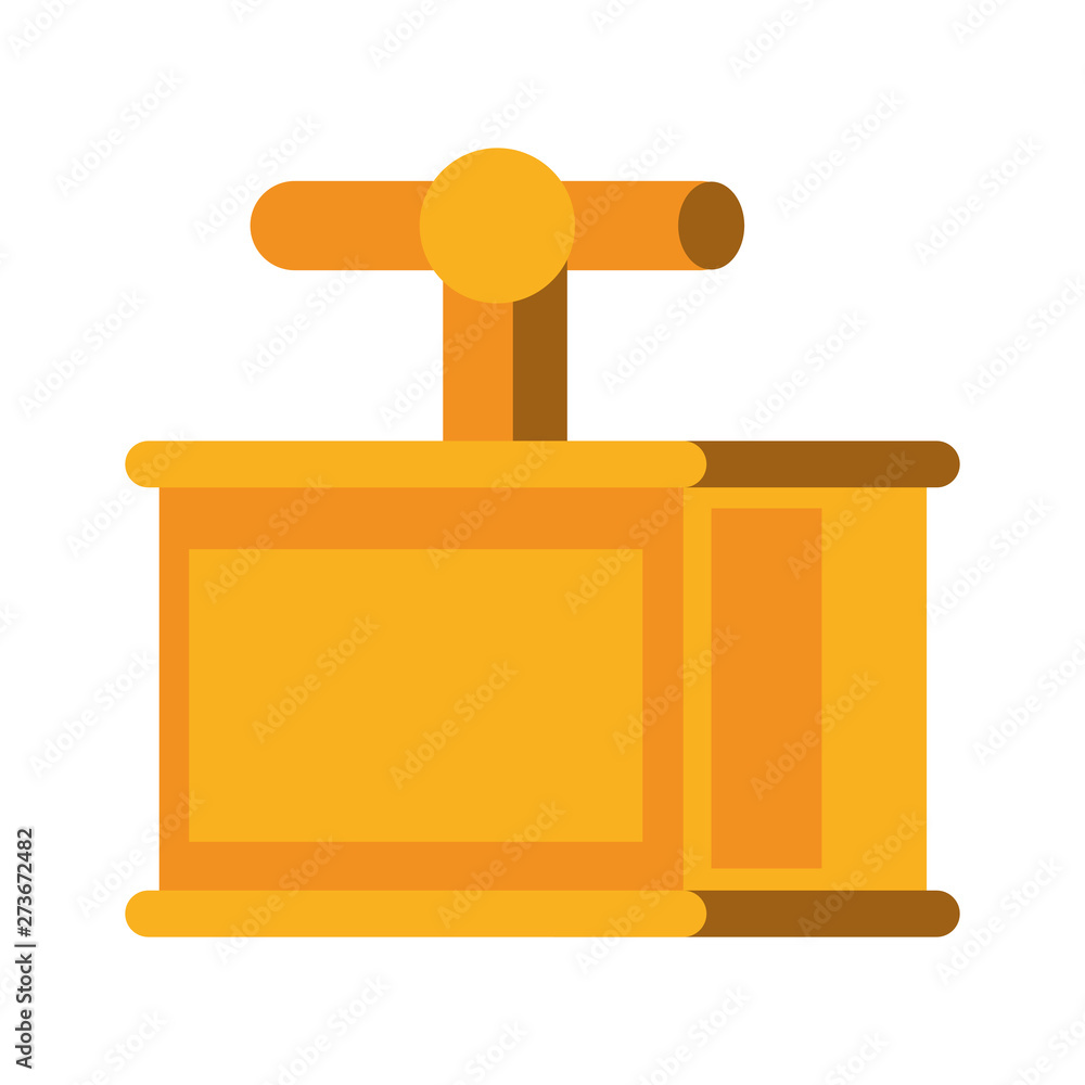 TNT detonator box symbol isolated cartoon Stock Vector | Adobe Stock