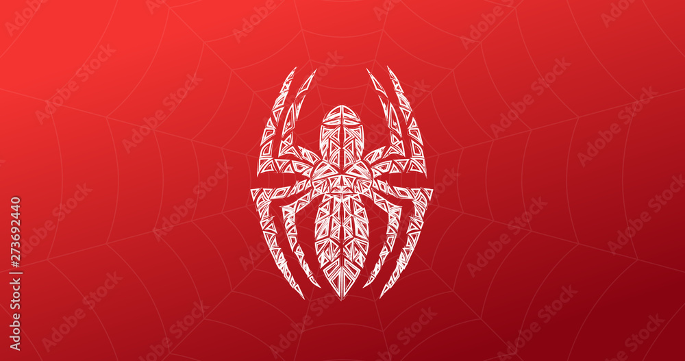 Spider symbol, grunge spider logo banner, poster design. Stock Vector ...