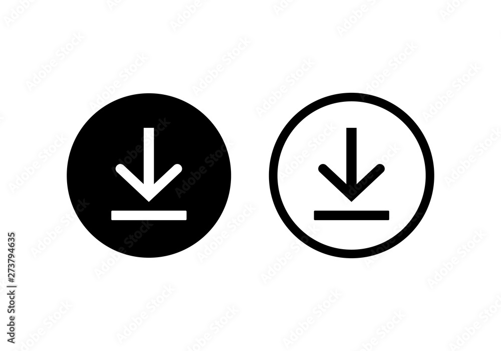 download icon symbol vector Stock Vector | Adobe Stock