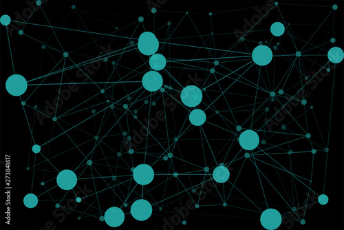 Digital neural network illustration presentation concept, abstract ...