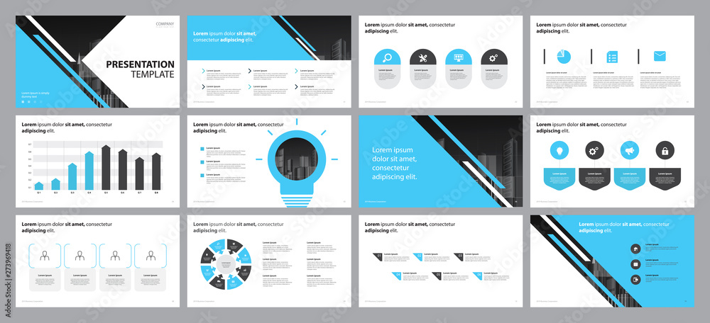 page layout design template for business presentation design and use ...
